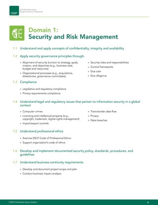 Cissp exam-outline | PDF