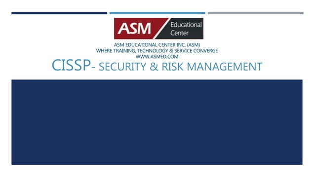 Cissp- Security and Risk Management | PPTX | Computing | Technology ...