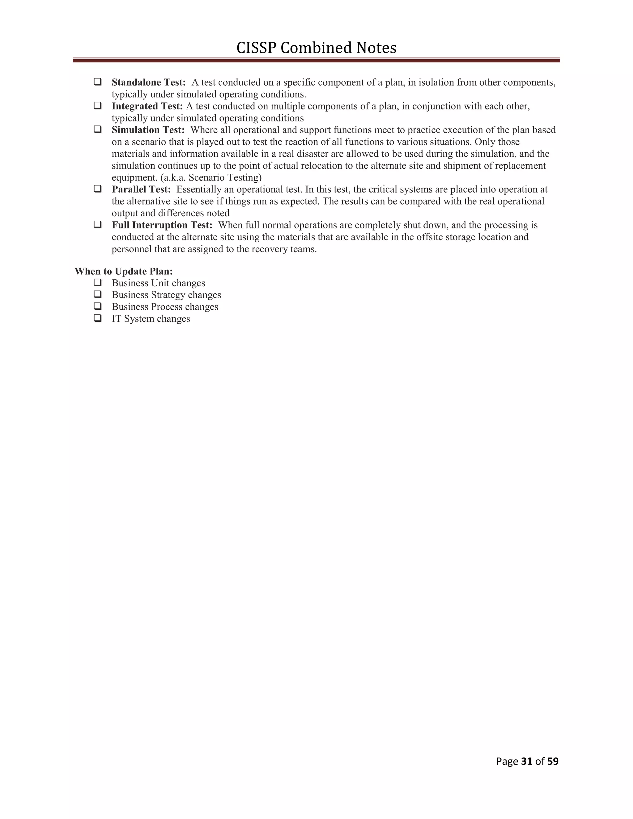 Cissp combined notes | PDF