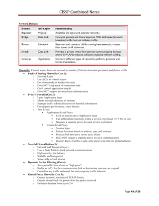 Cissp combined notes | PDF | Information and Network Security | Computing