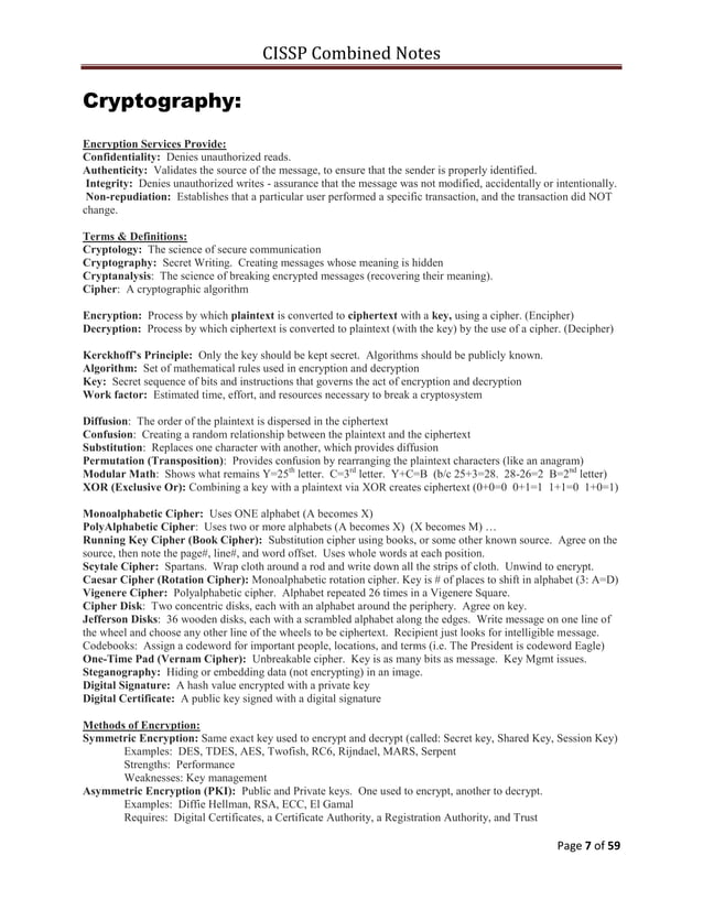 Cissp combined notes | PDF | Information and Network Security | Computing