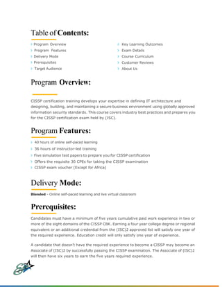 CISSP Certification Training By Edvistaar | PDF