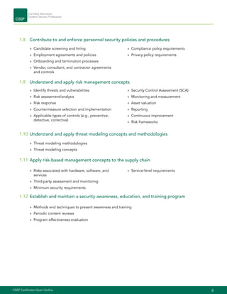 Cissp exam outline 121417- final (2) | PDF