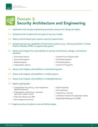 Cissp exam outline 121417- final (2) | PDF