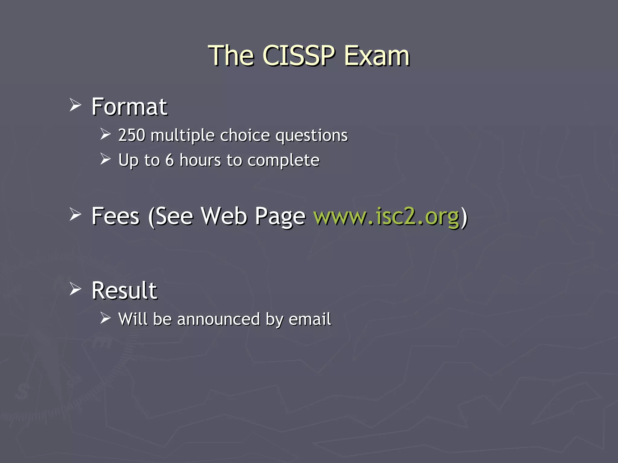 Cissp why | PPT