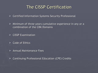 Cissp why | PPT