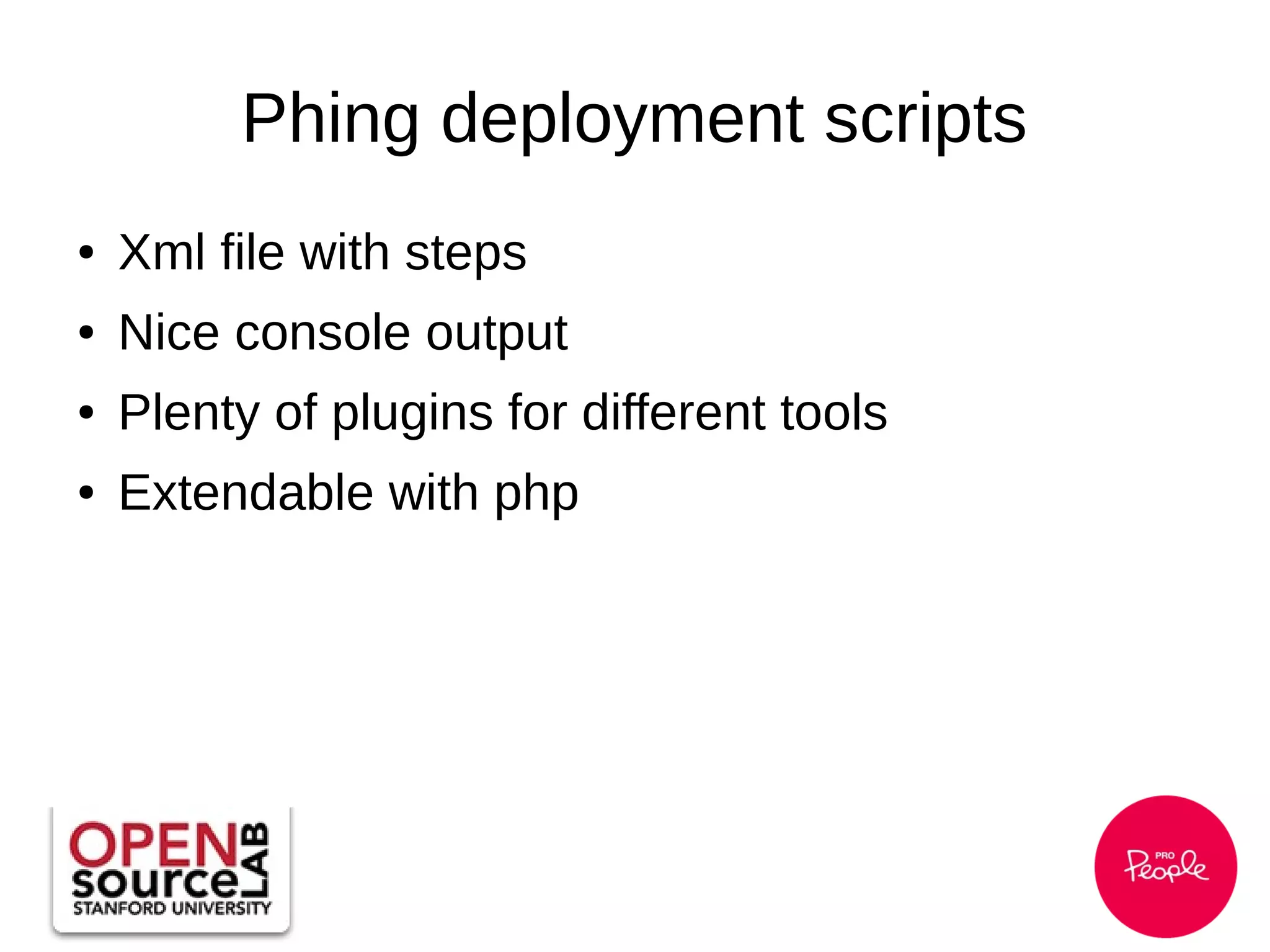 CI and other tools for feature branch development | ODP