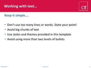 CIT PowerPoint Template | PPTX