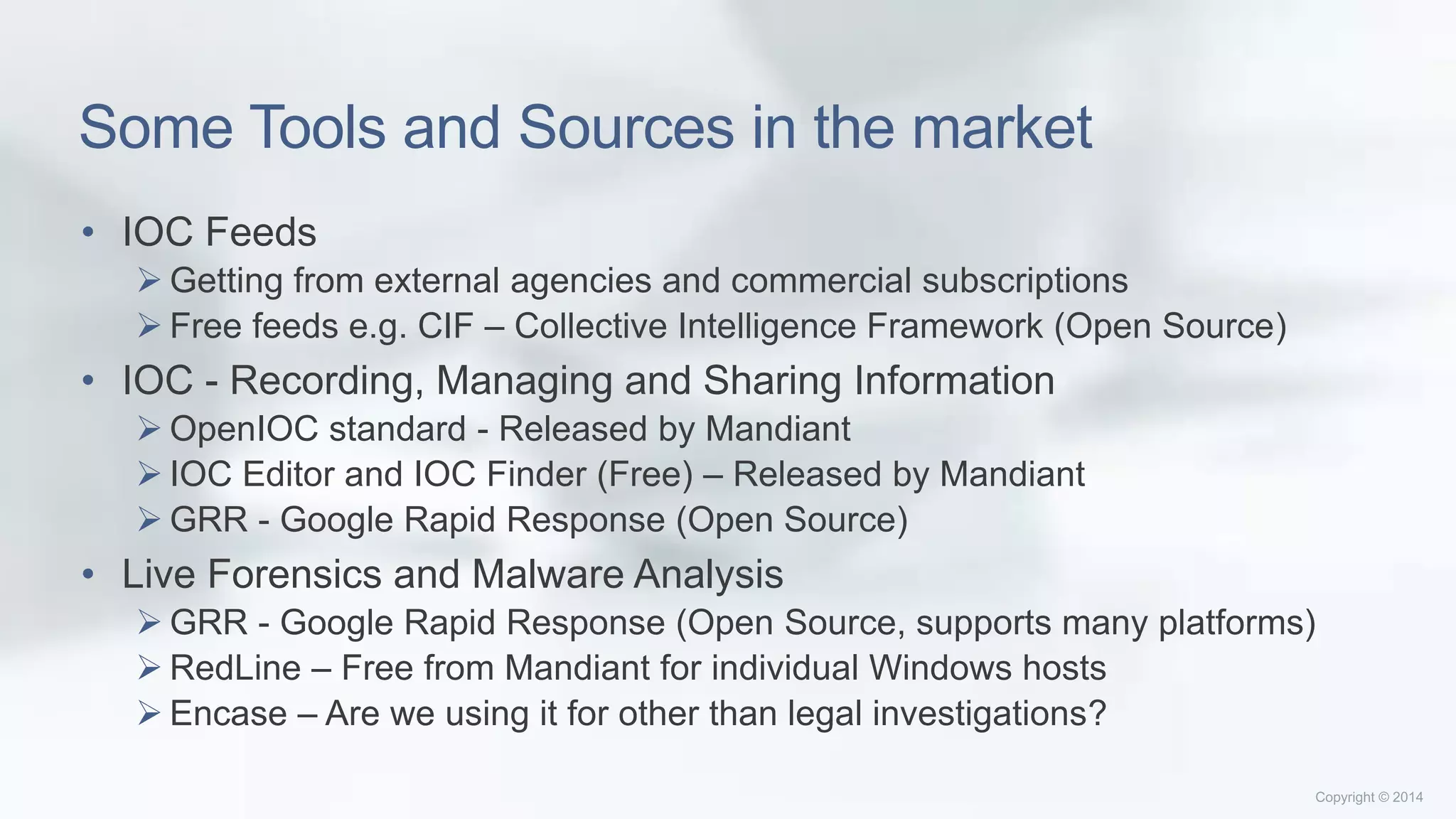 IOCs for modern threat landscape-slideshare | PPTX