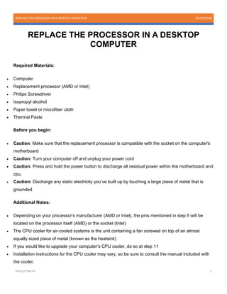 How to replace processor | PDF