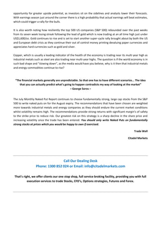 Citadel Markets Options Report | PDF