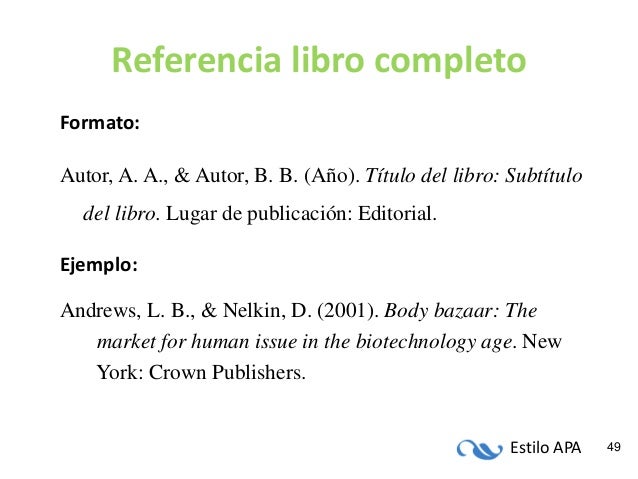 Citar referencias bibliográficas en formato APA