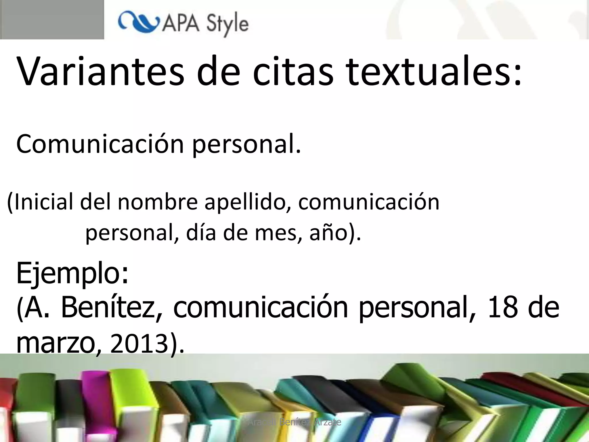 Citas textuales apa 2019 | PPTX | Publishing Industry | Industries