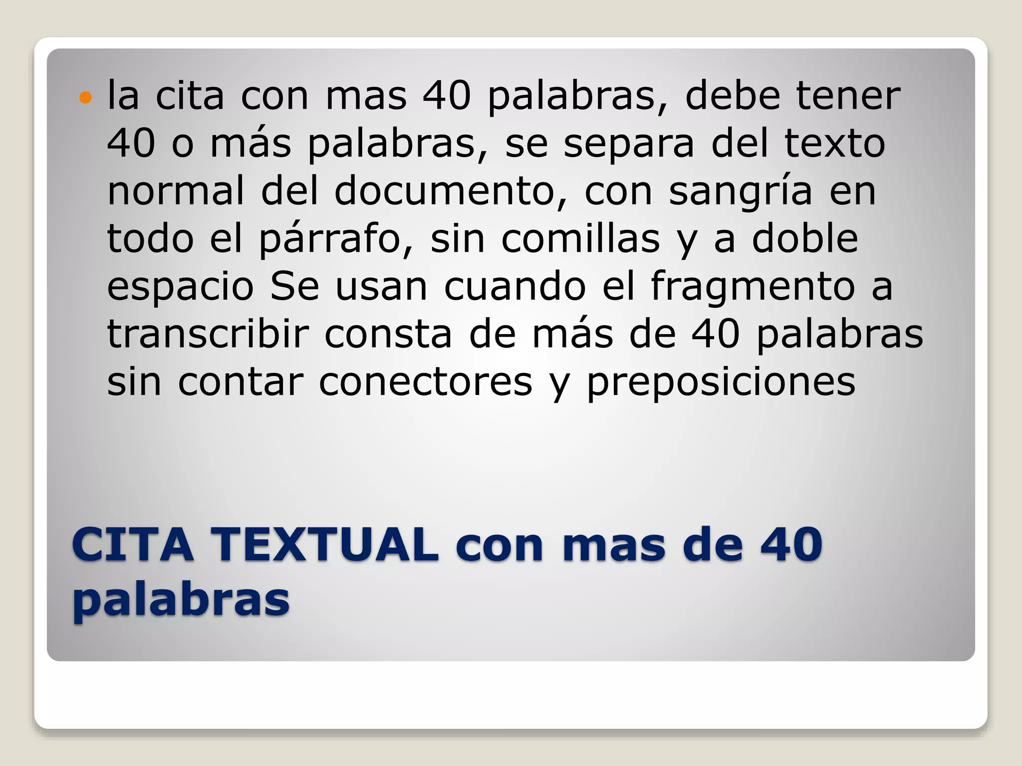 Citas textuales de las normas APA | PPSX | Freelance Writing | Content ...