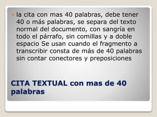 Citas textuales de las normas APA | PPSX