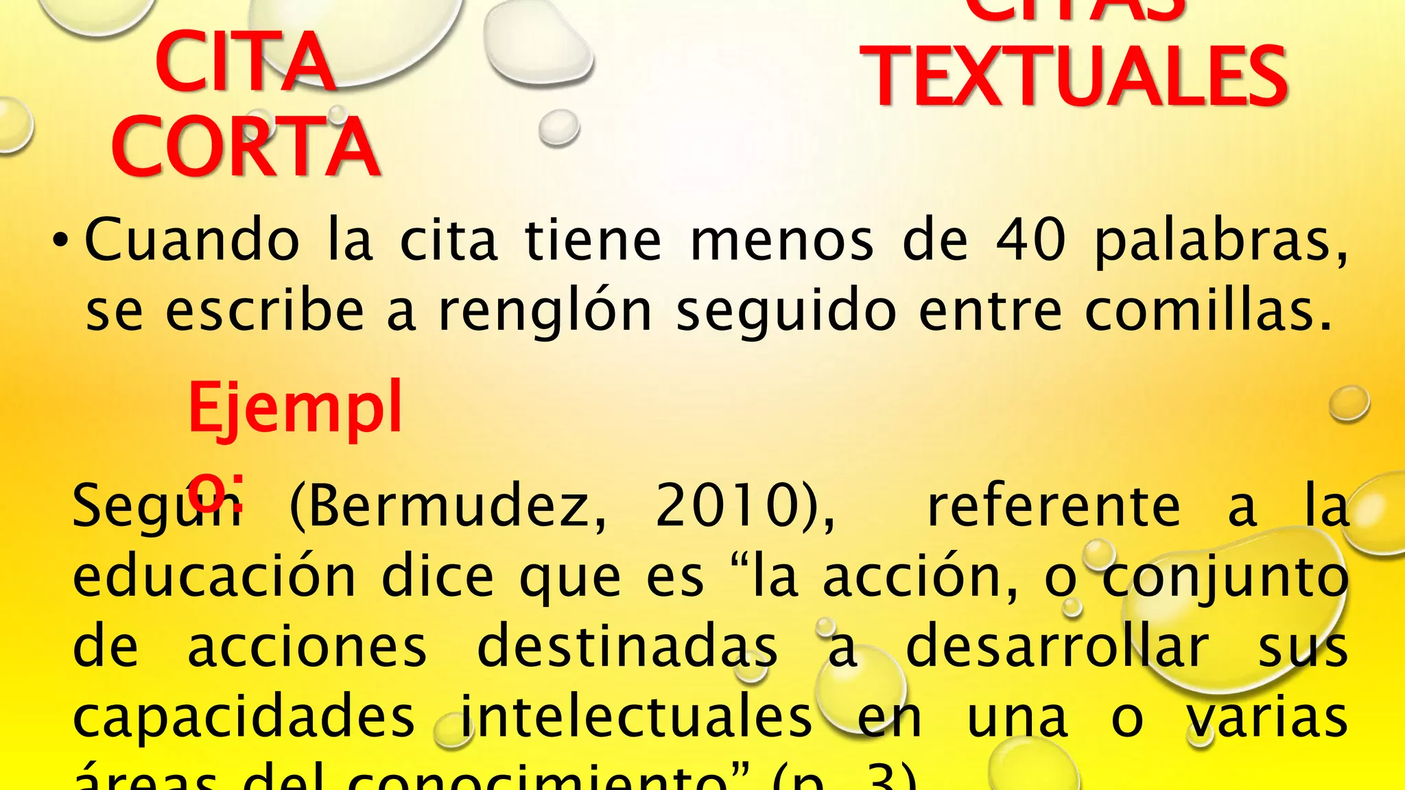 Citas textuales, notas al pie y referencias | PPTX | Education