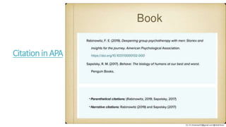 Citation in Research/References/APA 7th | PPT