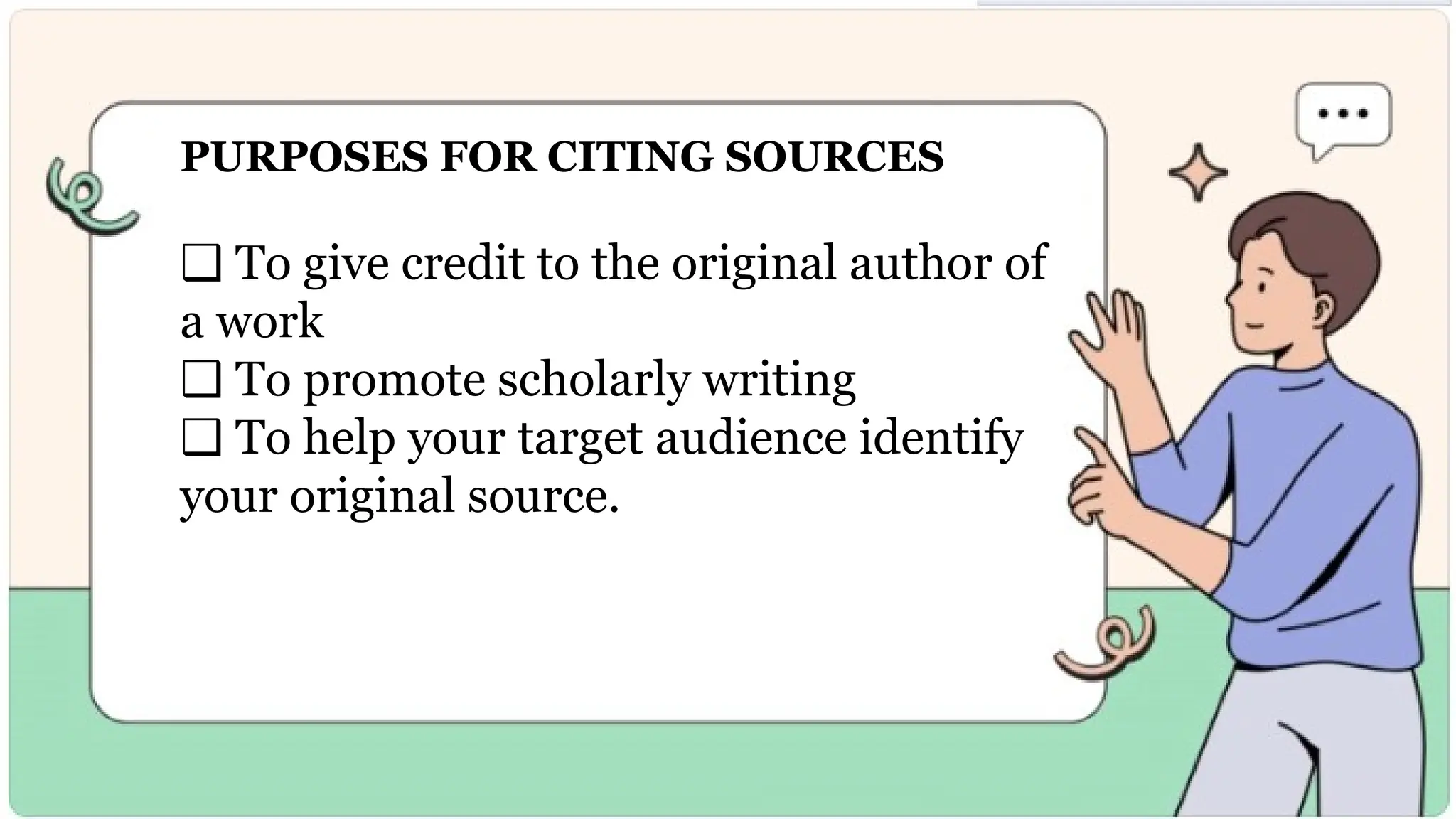 CITES SPECIFIC SOURCES TO SUPPORT CLAIMS pptx | PPTX