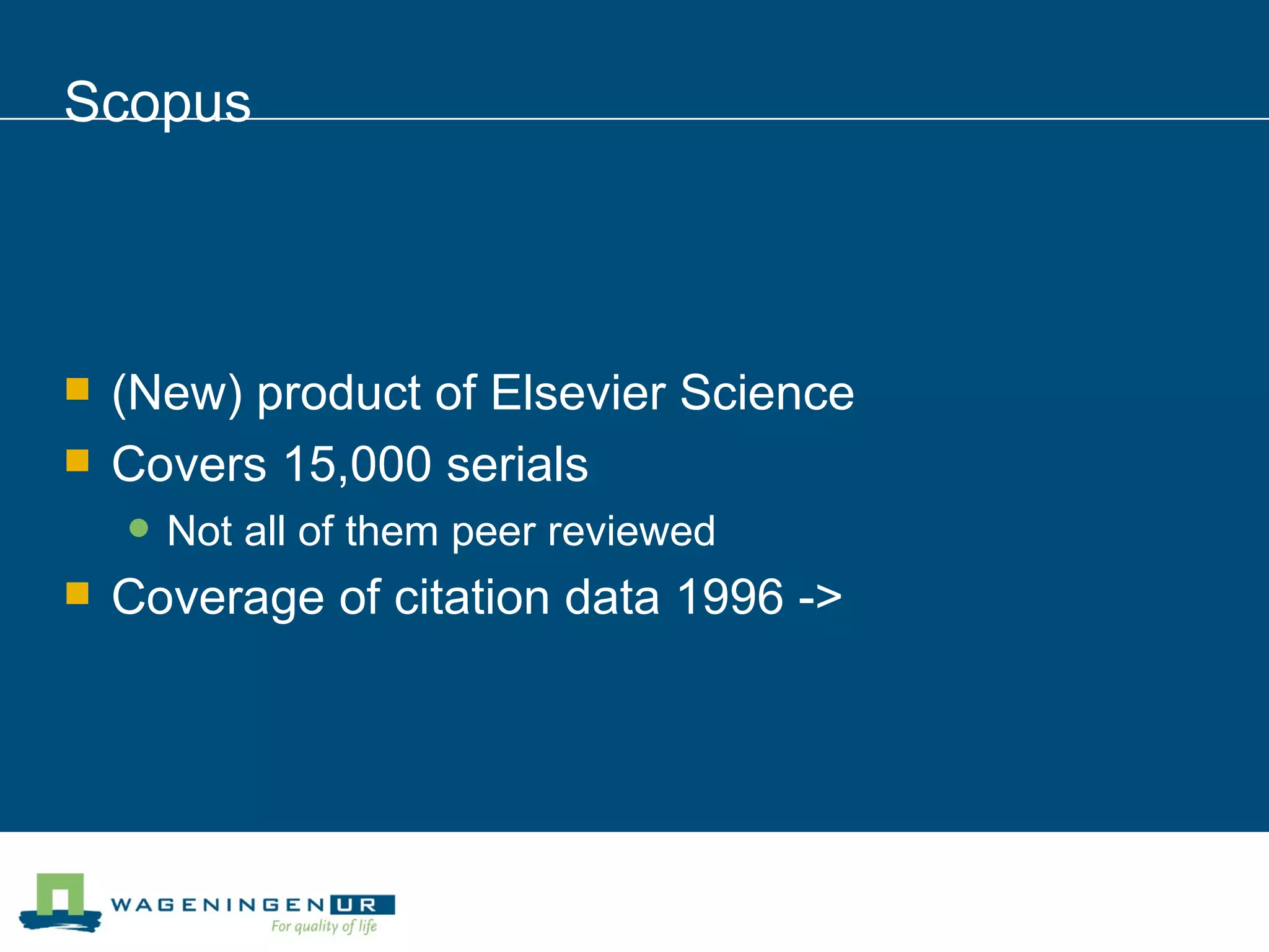Citation analysis for research evaluation | PPT