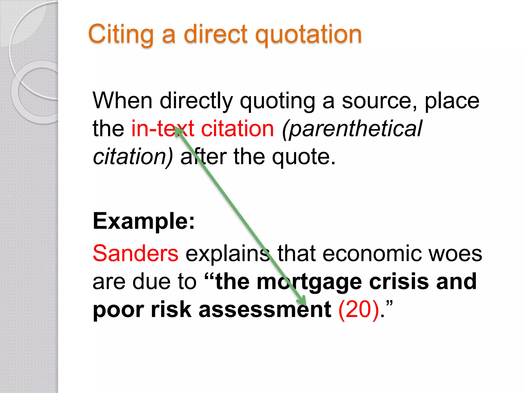 MLA Citation and Referencing | PPTX