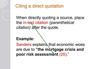 MLA Citation and Referencing | PPTX