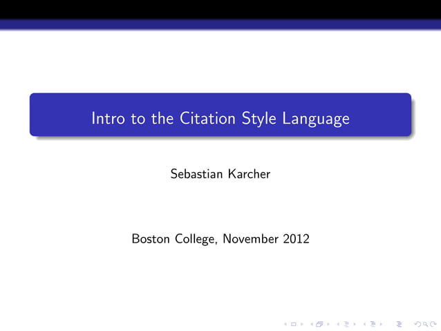 Zotero Workshop - Citation styles | PPT