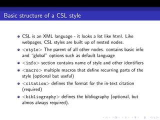Zotero Workshop - Citation styles | PDF