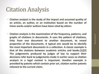 Citation analysis | PPTX