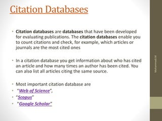 Citation analysis | PPTX