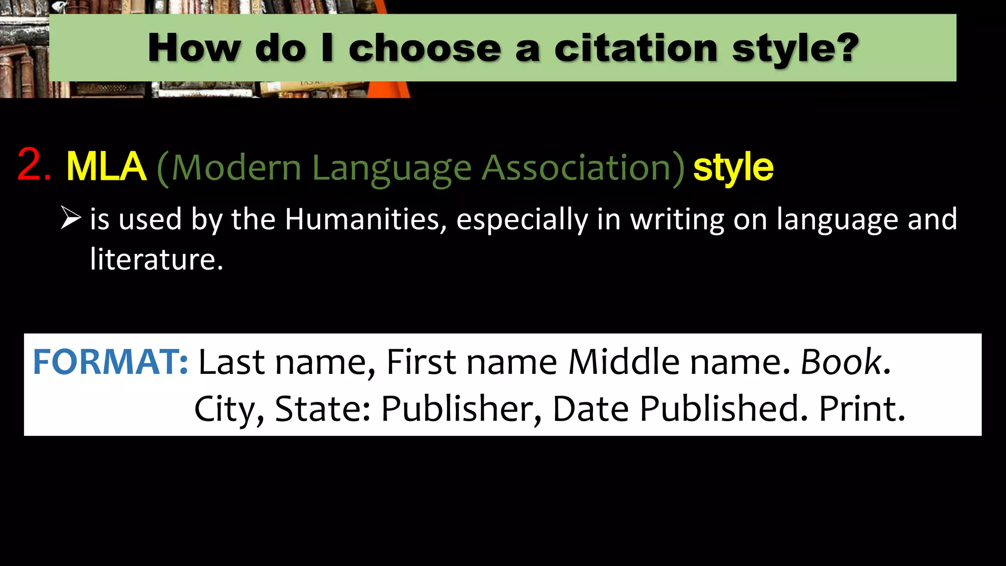 Citation and Citation styles | PPTX