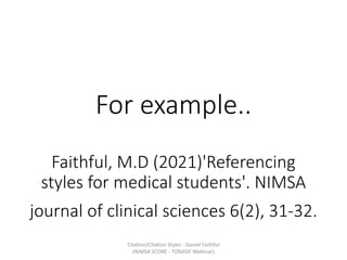 CITATION AND CITATION STYLES - Daniel Faithful.pptx