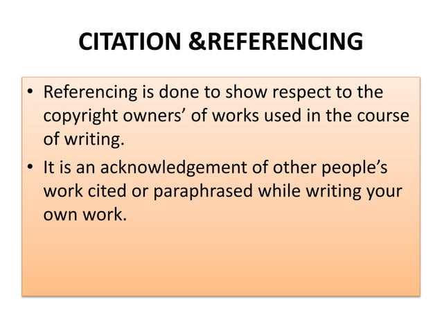 Citation and Referencing.ppt | Science