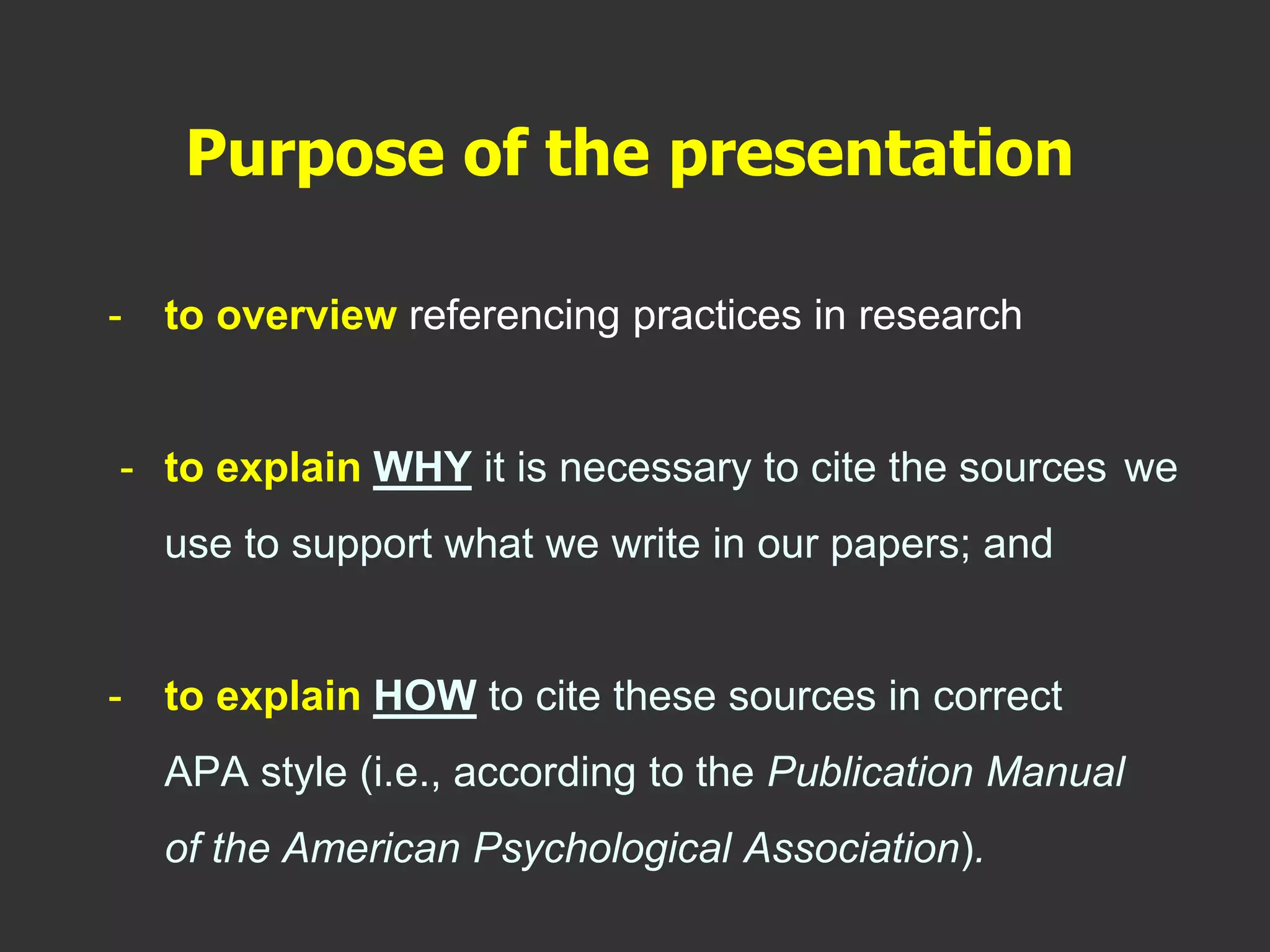 Citation and referencing in research work | PPSX