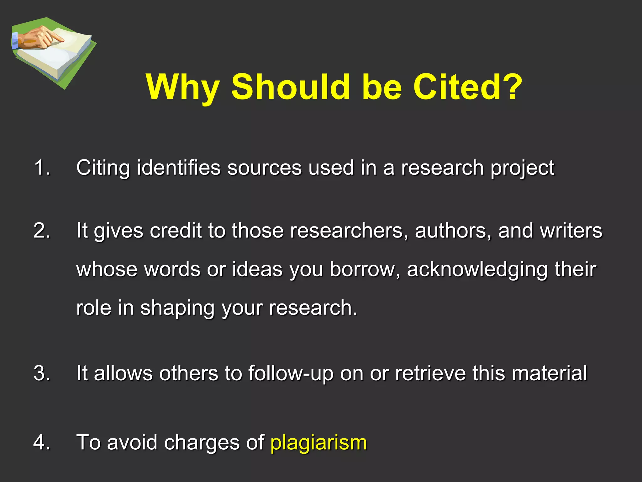 Citation and referencing in research work | PPSX