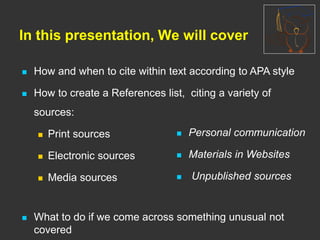 Citation and referencing in research work | PPSX