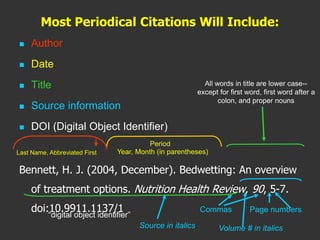 Citation and referencing in research work | PPSX