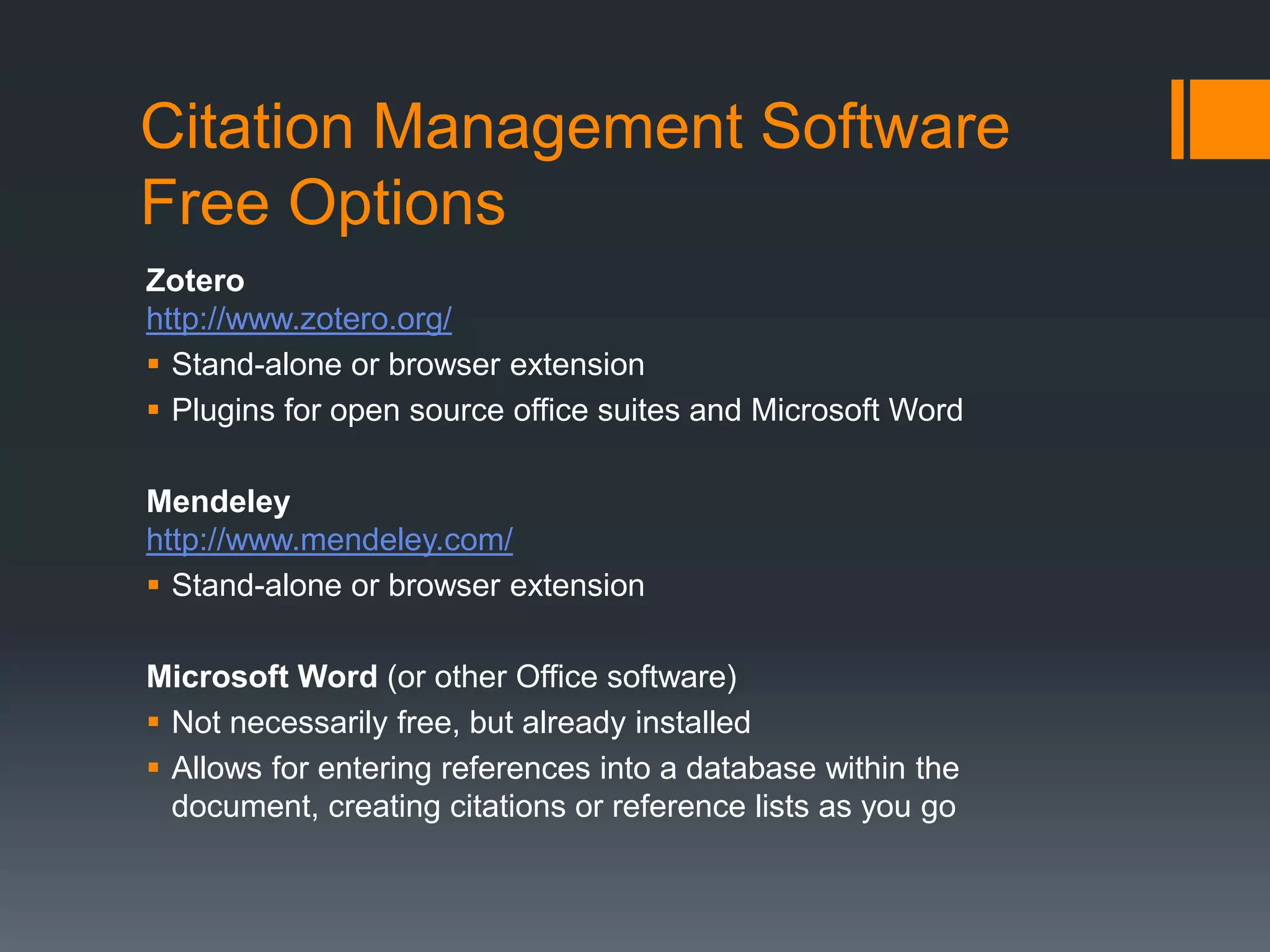 Citation and Research Software | PPT