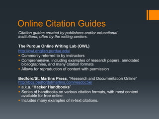 Citation and Research Software | PPT