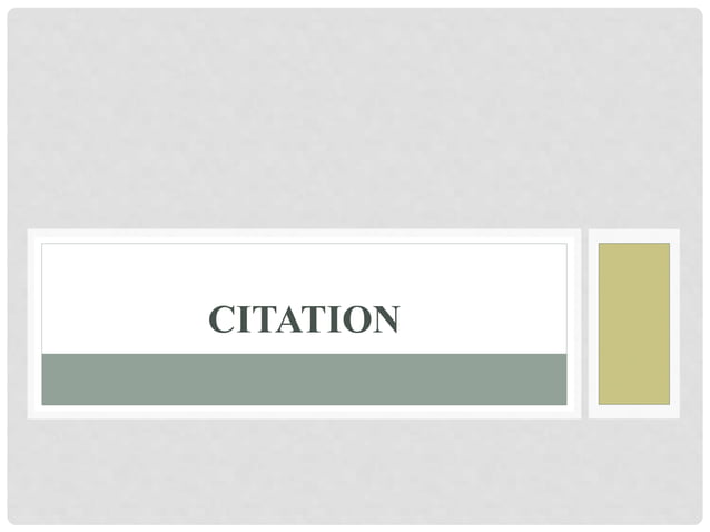 Citation management | PPTX