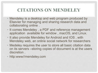 Citation management | PPTX