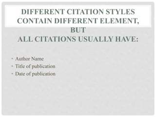 Citation management | PPT