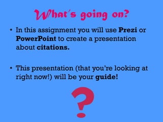 MLA MS & HS Citation Assignment | PPTX