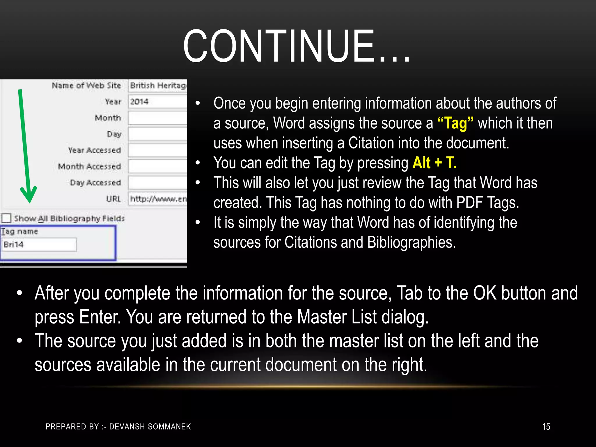 Citation , Caption and Bibliography in MS word.pptx