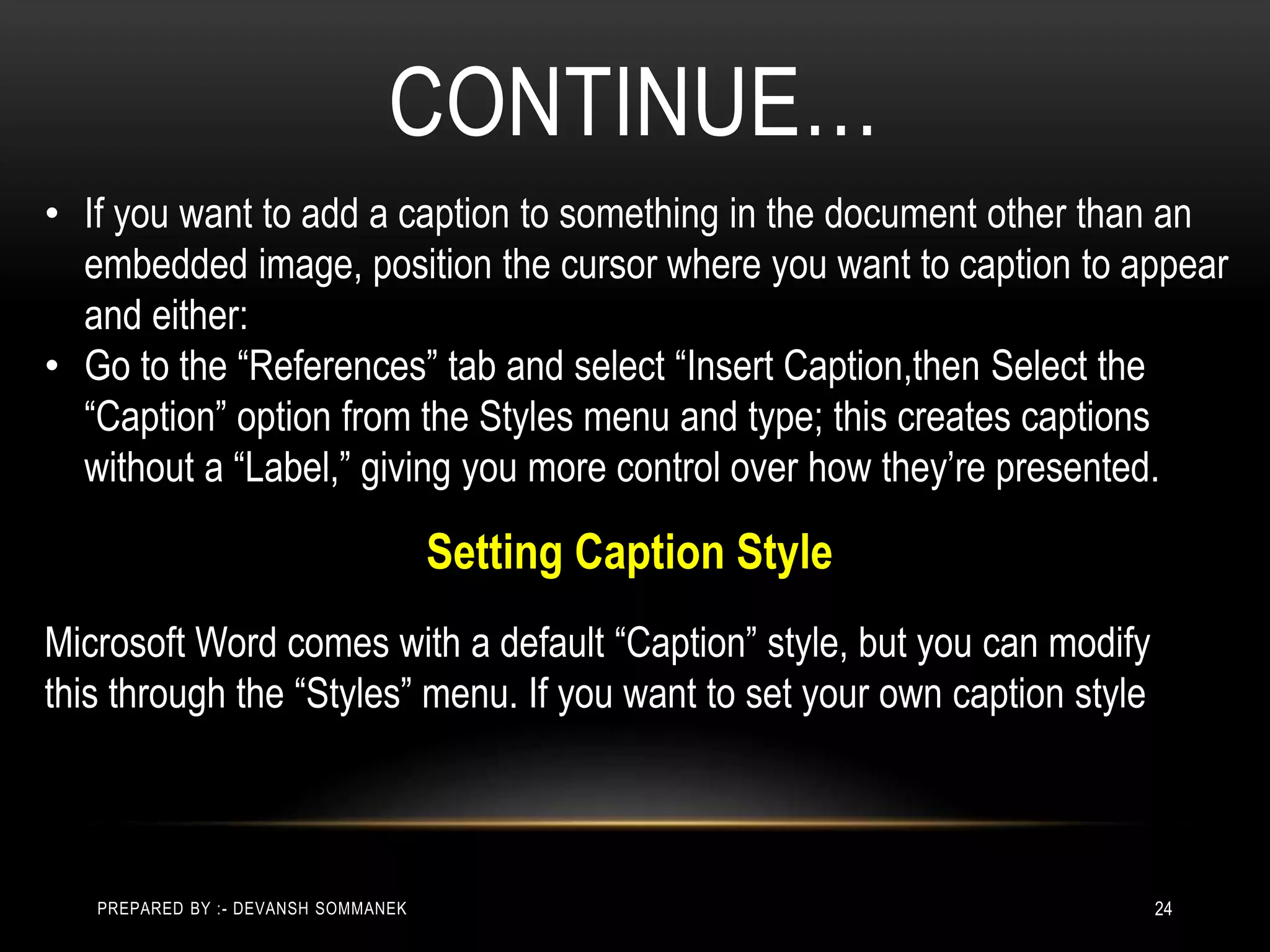 Citation , Caption and Bibliography in MS word.pptx