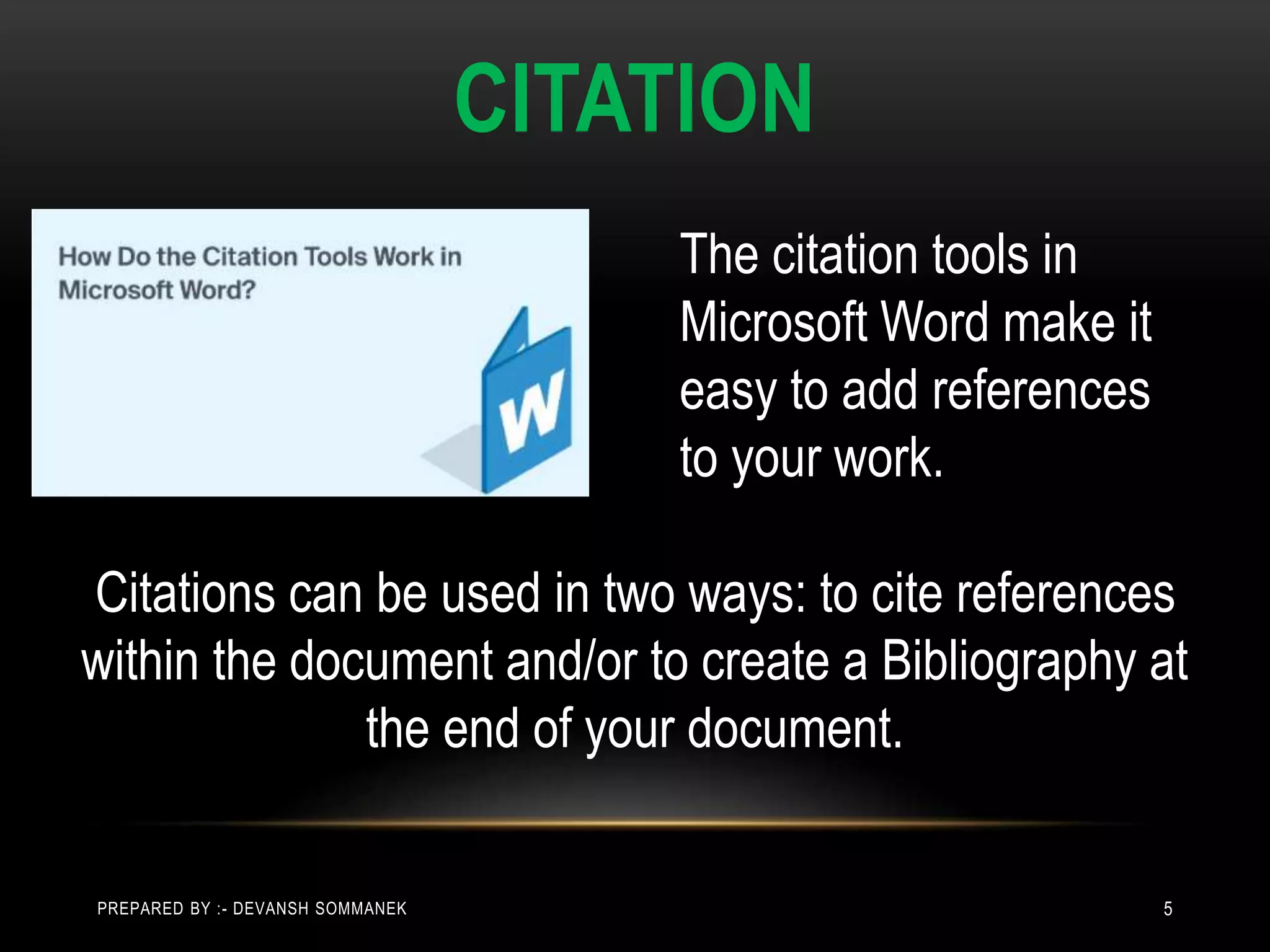 Citation , Caption and Bibliography in MS word.pptx