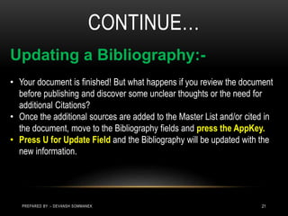 Citation , Caption and Bibliography in MS word.pptx