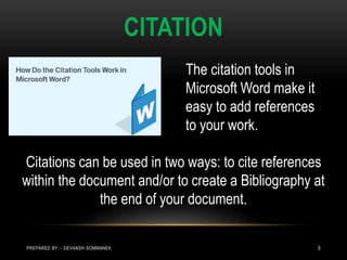 Citation , Caption and Bibliography in MS word.pptx