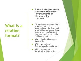 Citation formats | PPT