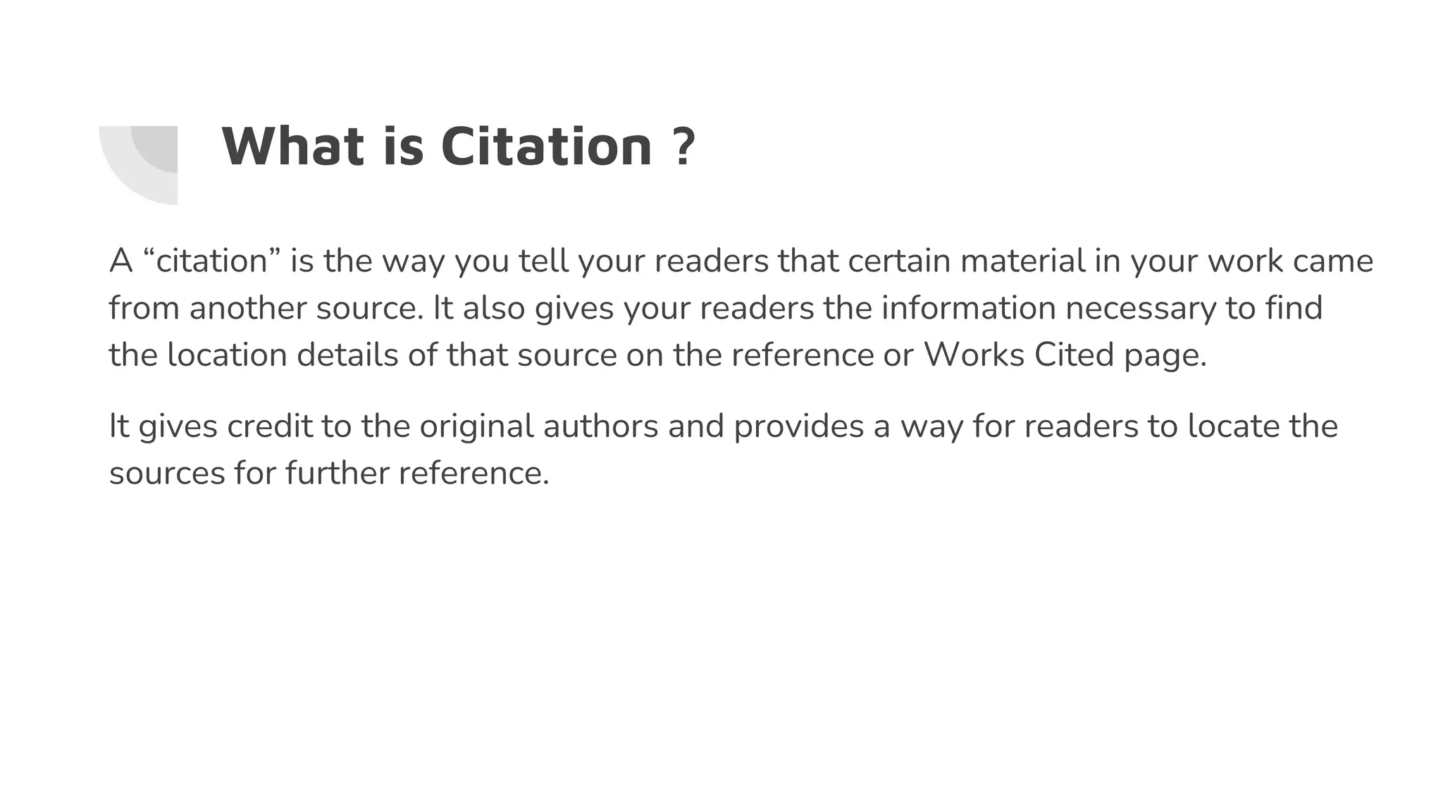 Citation- ICT Workshop | PPTX