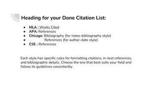 Citation- ICT Workshop | PPTX